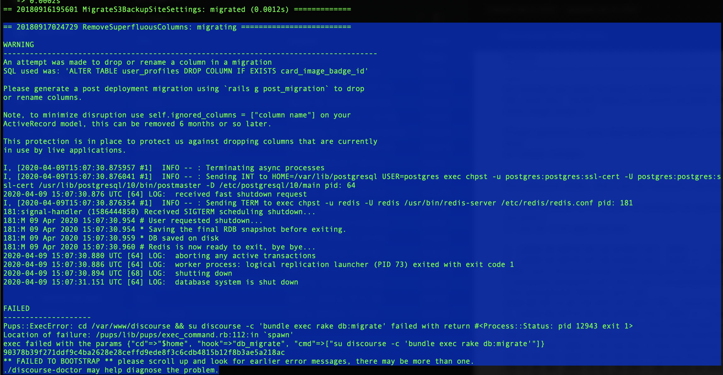 New installation fails (fresh install) - Bug - Discourse Meta New installation fails (fresh install) - Bug - Discourse Meta